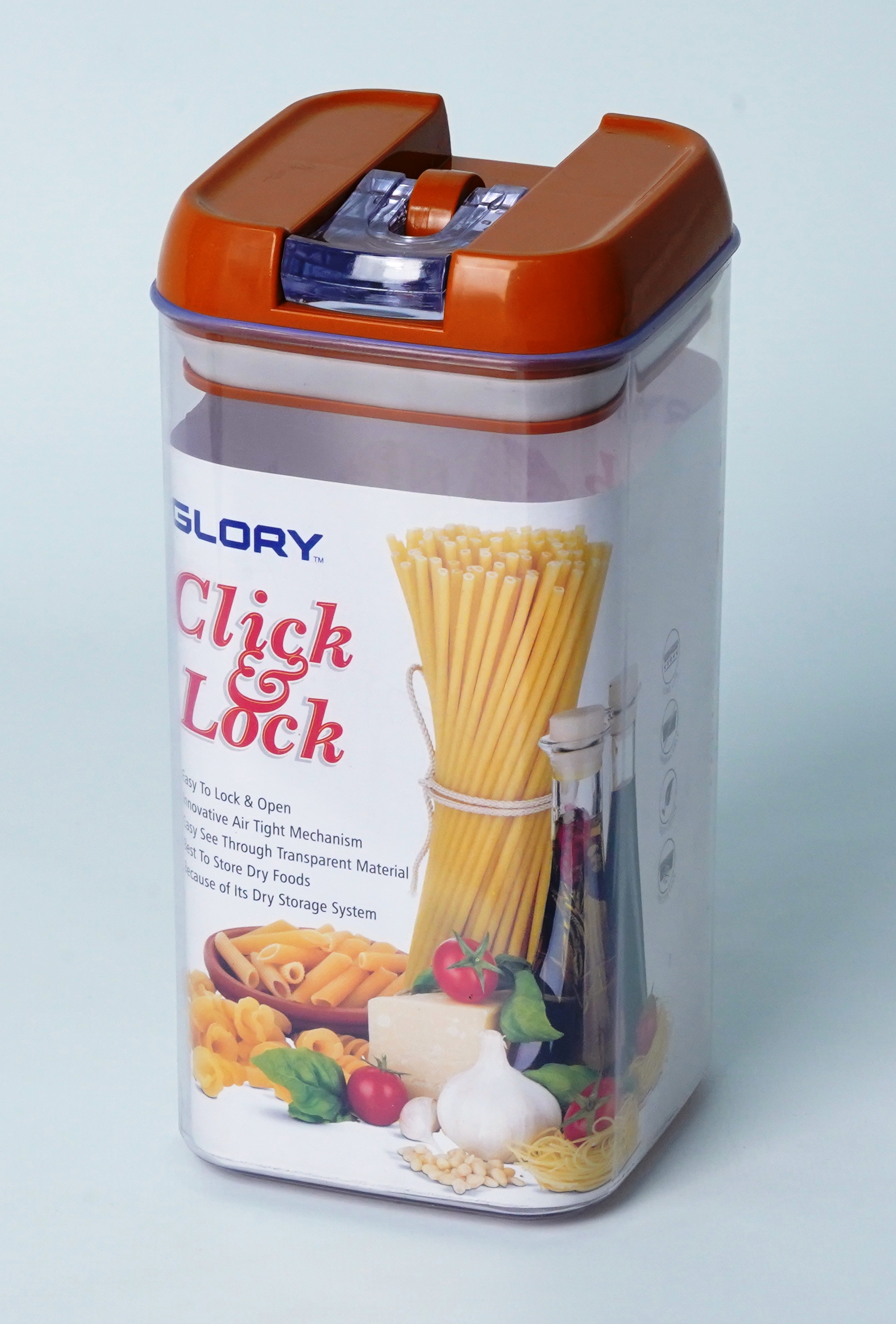 Click & Lock Airtight Jars Square Series – Glory Plastic Houseware Store
