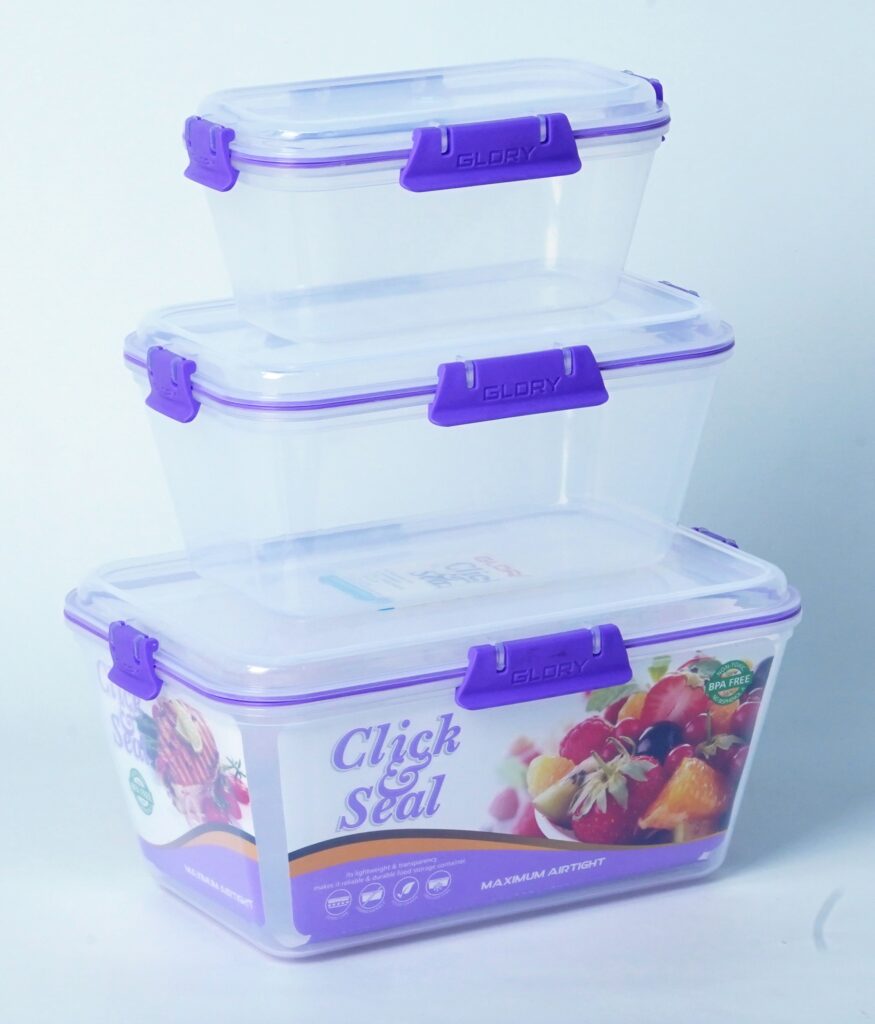 Rectangle Food Storage Container 3Pcs Set – Glory Plastic Houseware Store