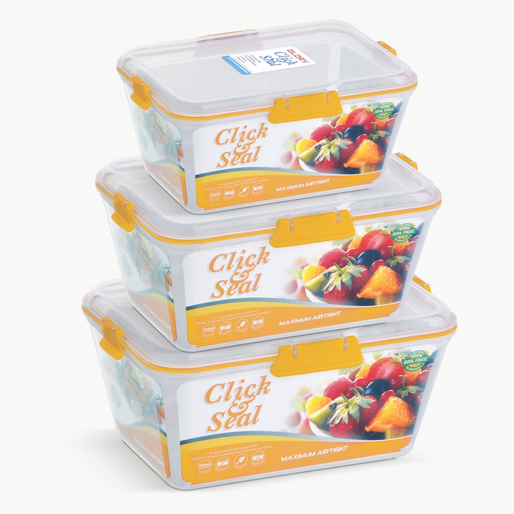 Rectangle Food Storage Container 3Pcs Set – Glory Plastic Houseware Store